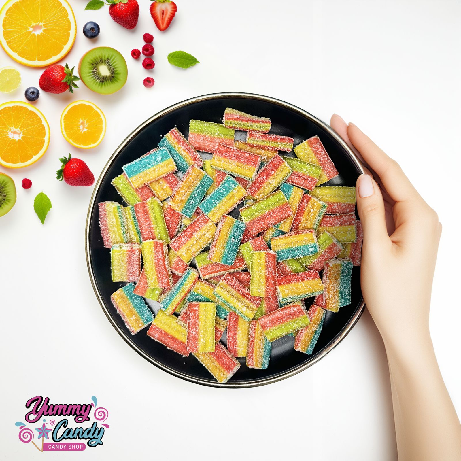Bonbons - Brick Multicolore | Gout Fruit Acidulés – Yummycandy