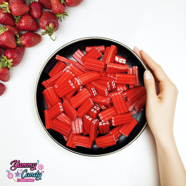 Bonbons - Brick Fraise Lisse | Gout Fraise – Yummycandy